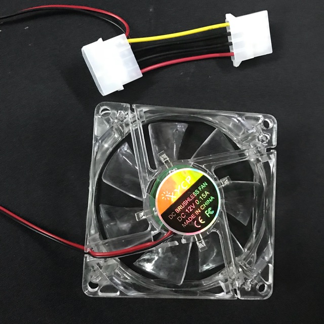CPU fan with Blue LED. DC Brushless fan 12v 0.15A 800MM | Shopee ...