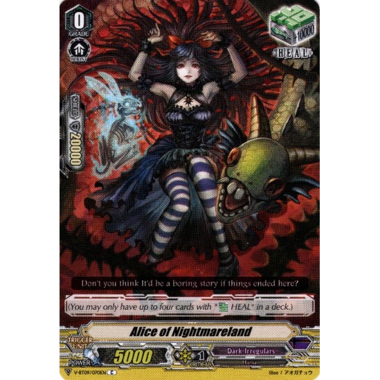 VBT09 Alice of Nightmareland Heal Trigger Dark Irregular Cardfight ...
