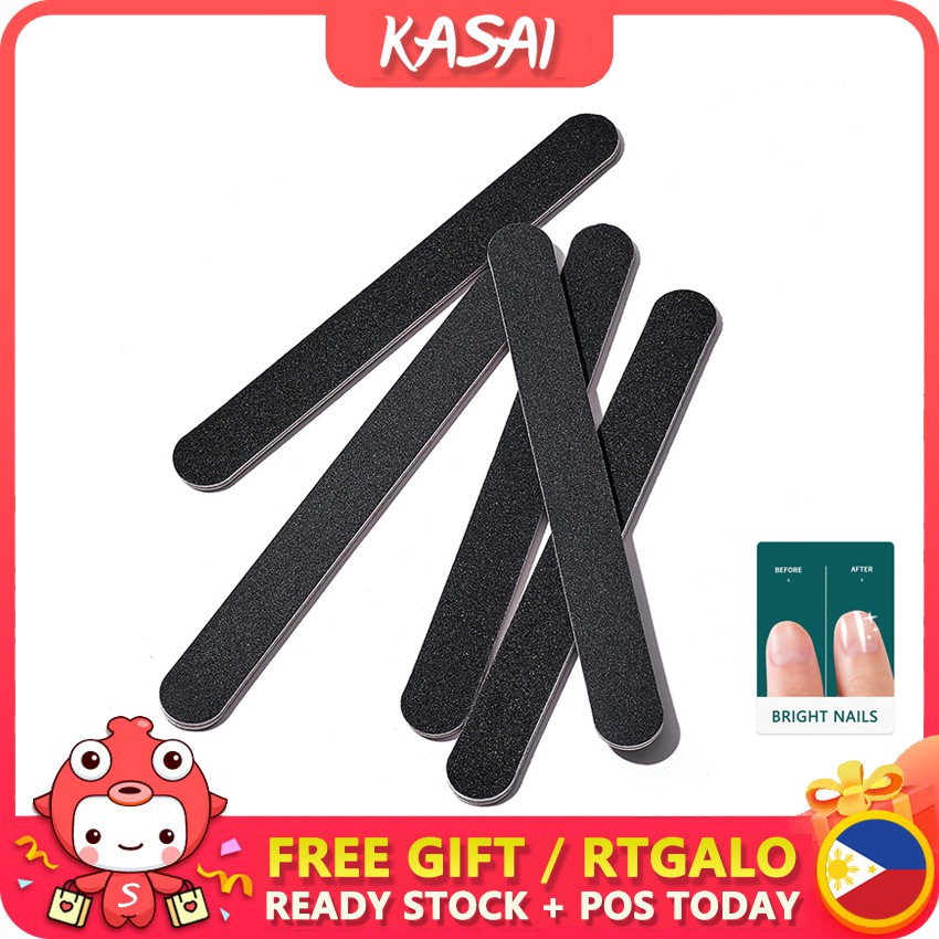 KASAI Nail Polishing Strip Grinding Double Side Sanding Nail File Stick ...