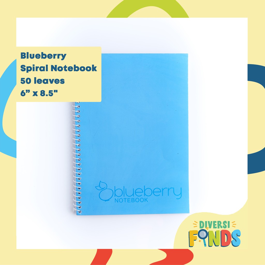 Limelight and Blueberry Spiral Notebook - 50lvs and 80lvs - Sm (6"x8.5 ...
