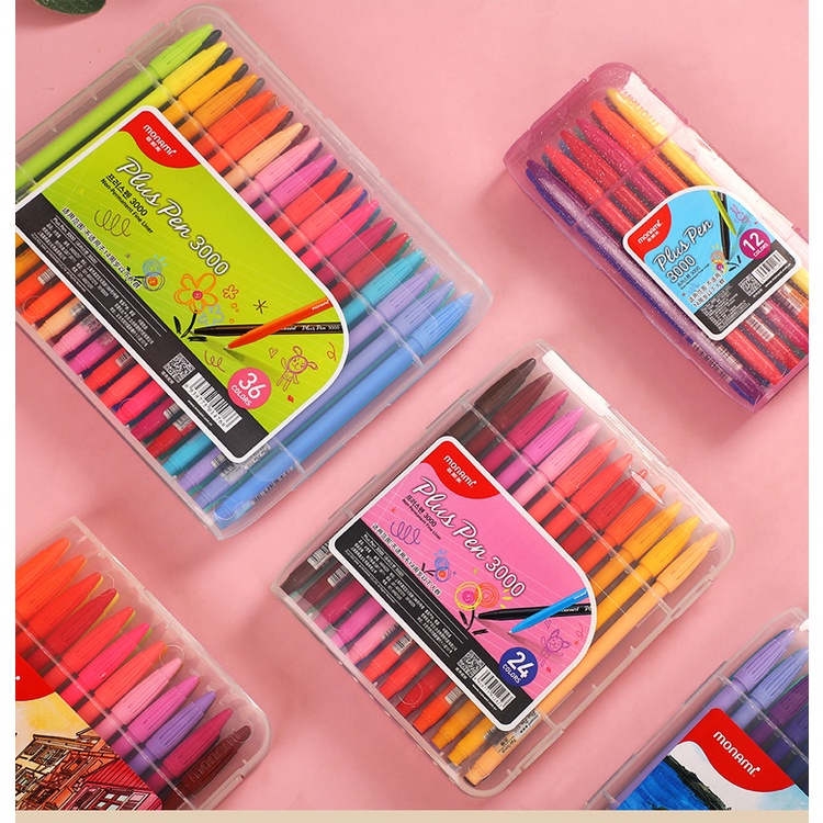 Monami 3000 puls 48 colors/Box Watercolor Pen Set Student Color Sketch ...