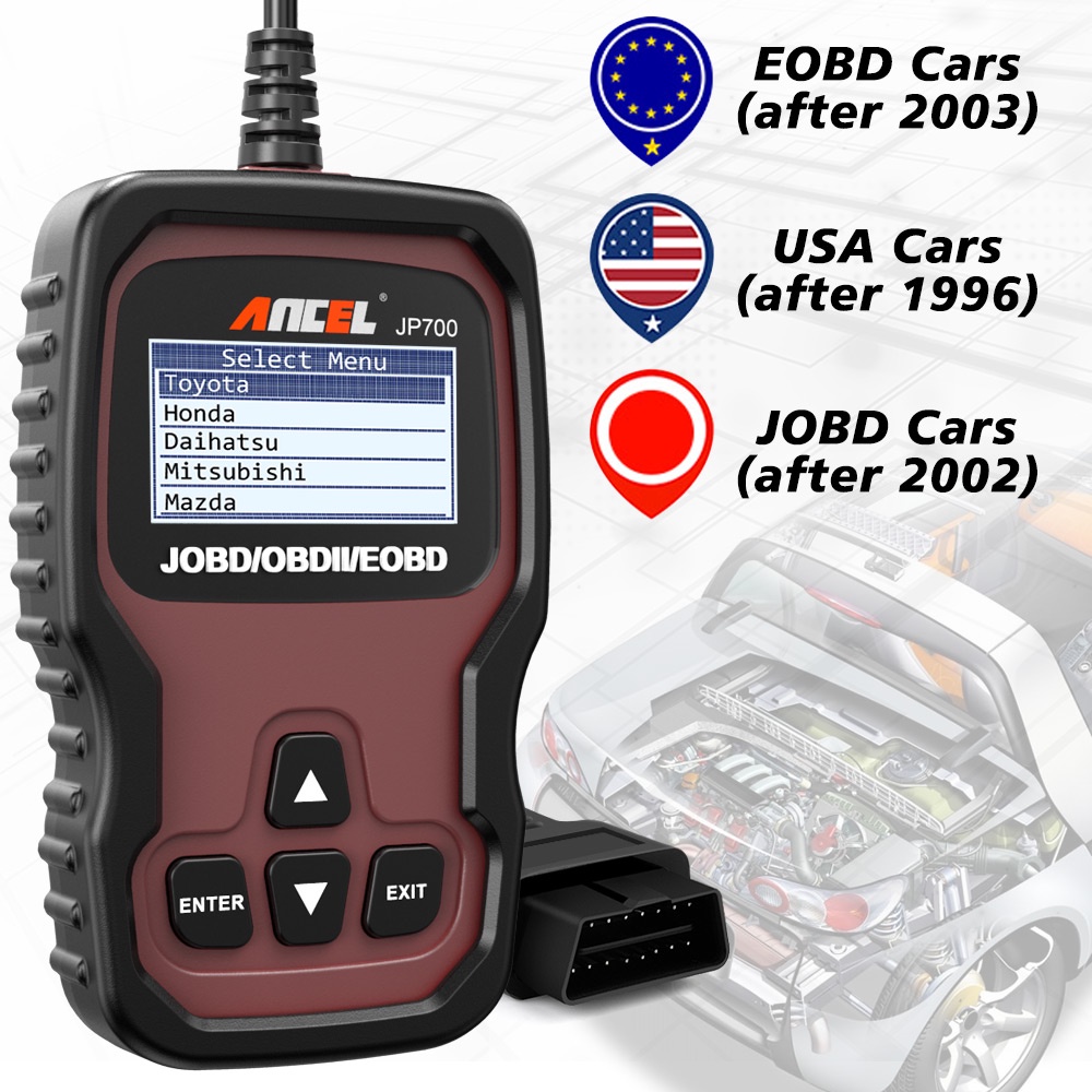ANCEL JP700 Japan Automotive OBD2 Diagnostic Scanner Toyota Honda ...