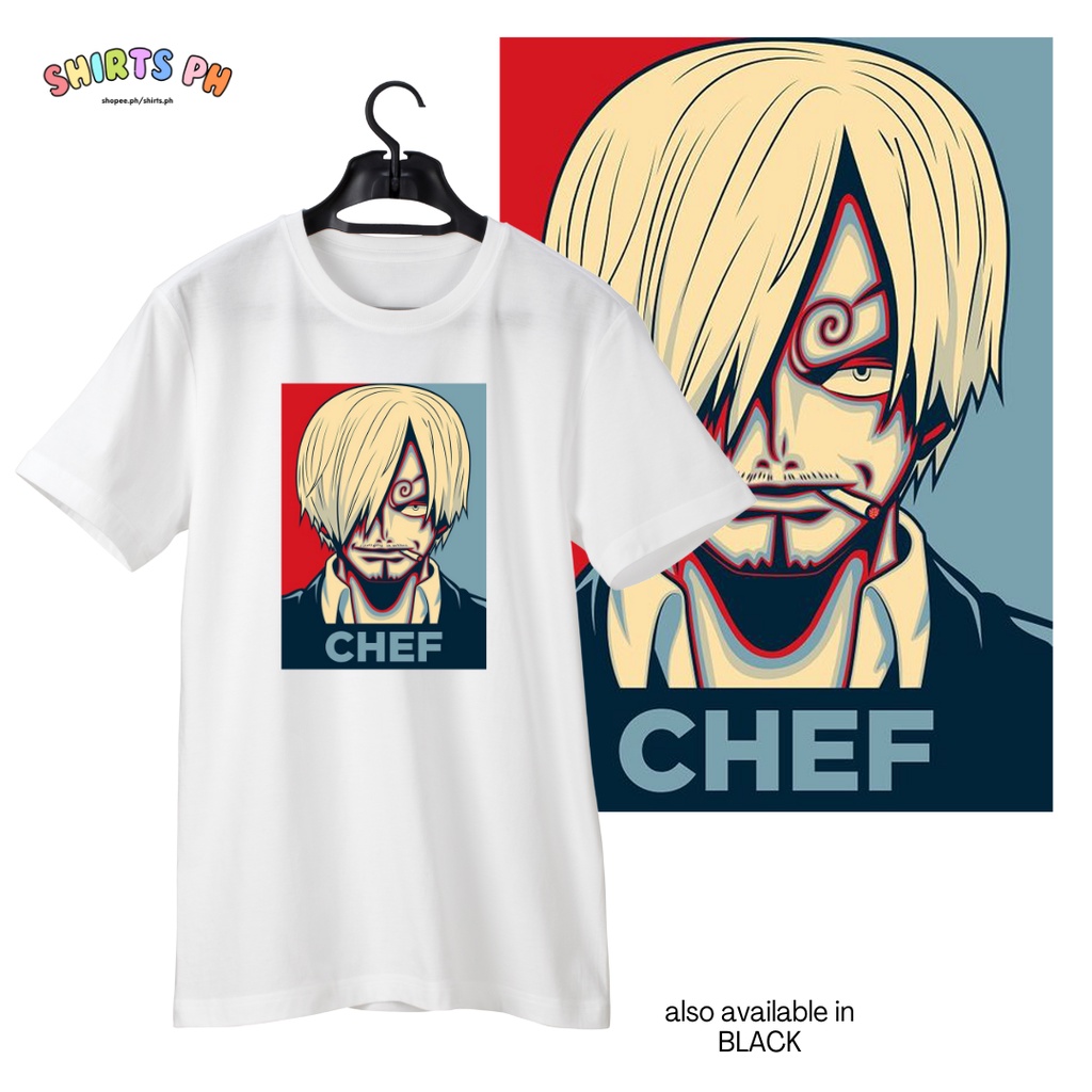 One Piece Sanji Chef Anime Tshirt | Shirts.PH | Shopee Philippines