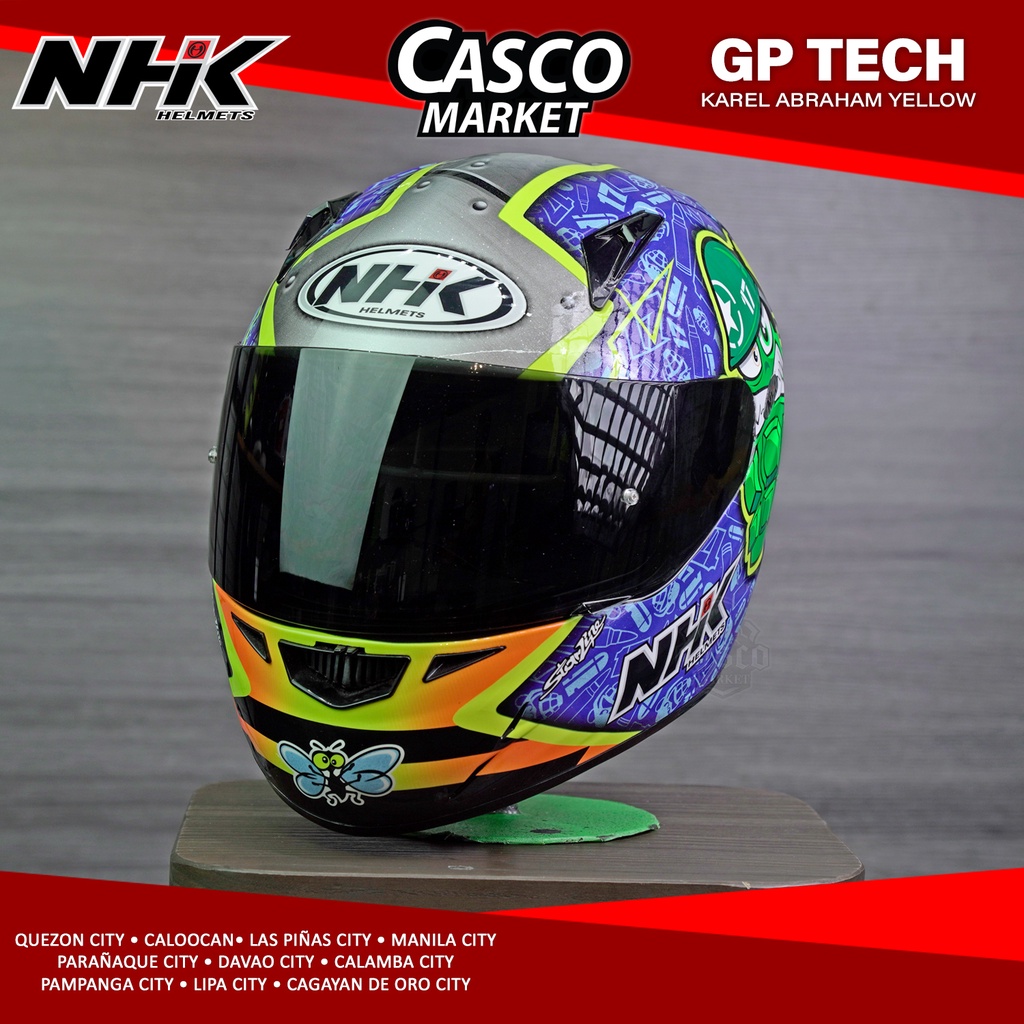 NHK GPR TECH KAREL FULL FACE SINGLE VISOR HELMET | Shopee Philippines