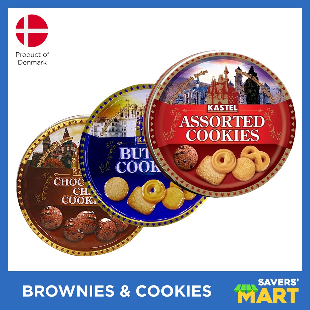 Kastel Cookies Tin Can (Assorted, Butter, Chocolate Chip) | Shopee Philippines