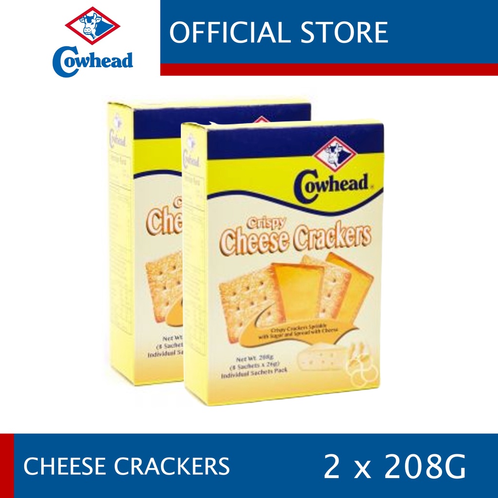 Cowhead Crispy Cheese Crackers 208g x 2 | Shopee Philippines