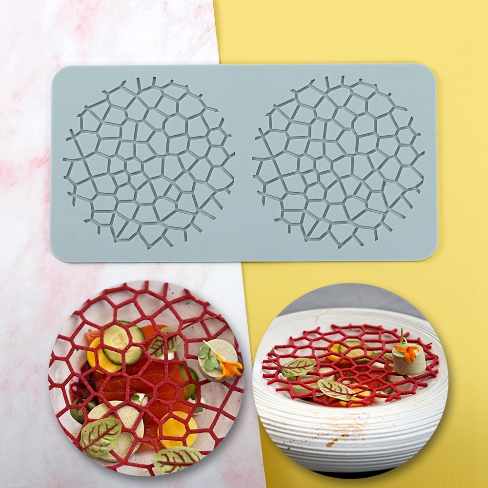 Honeycomb Pattern Lace Silicone Mold Wedding Cake Lace Fondant Mold ...