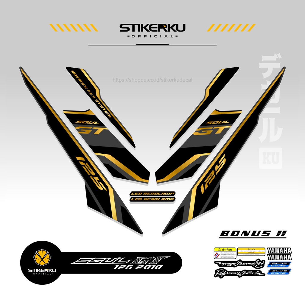 Striping SOUL GT EDITION 2018 / EGO AVANTIZ / BLUECORE / ROBOT/ MIO 125 ...