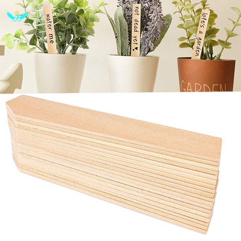 10PCS Plant Seedling Stake Labels Garden Wooden Markers Flower Pots ...