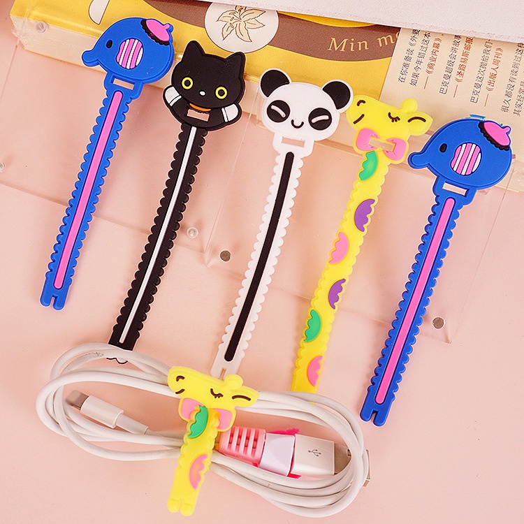 Cartoon Silicone Data Cable Organizer / Creative Cable Storage ...