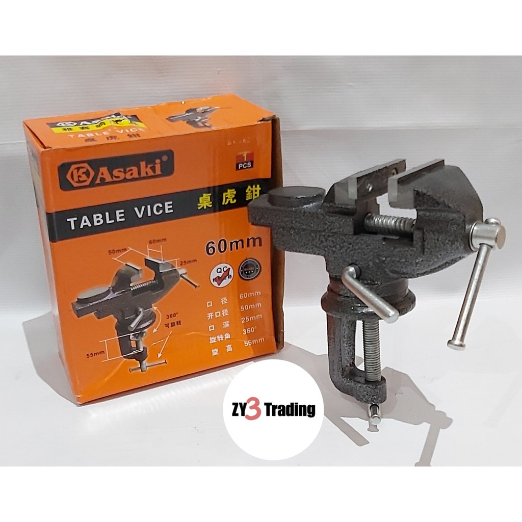 ASAKI Mini Bench Vise With Anvil AK6276 Mini Gato | Shopee Philippines