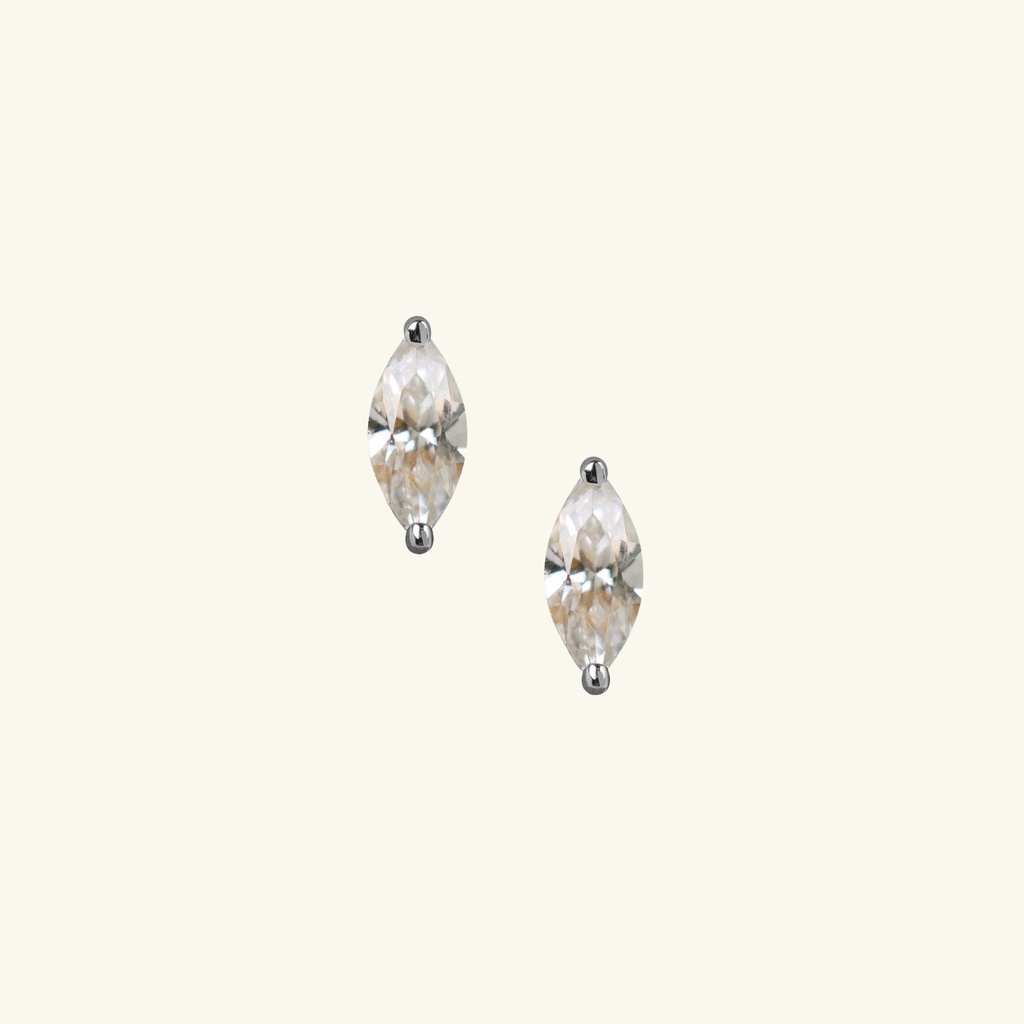 Foundry Gold Vermeil and Sterling Silver Marquise Studs | Shopee ...