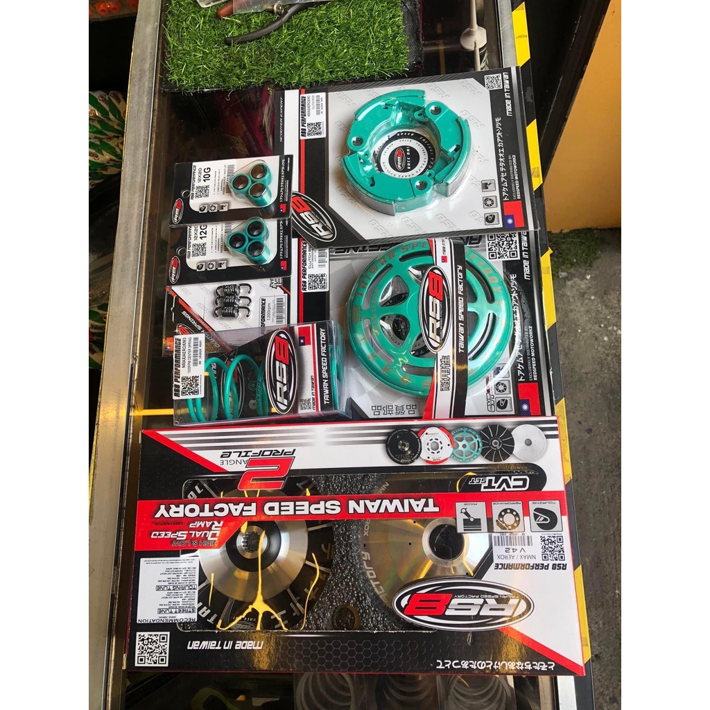 RS8 CVT SET (PULLEY SET, CLUTCH LINING, BELL, ROLLERS, CENTER SPRING ...