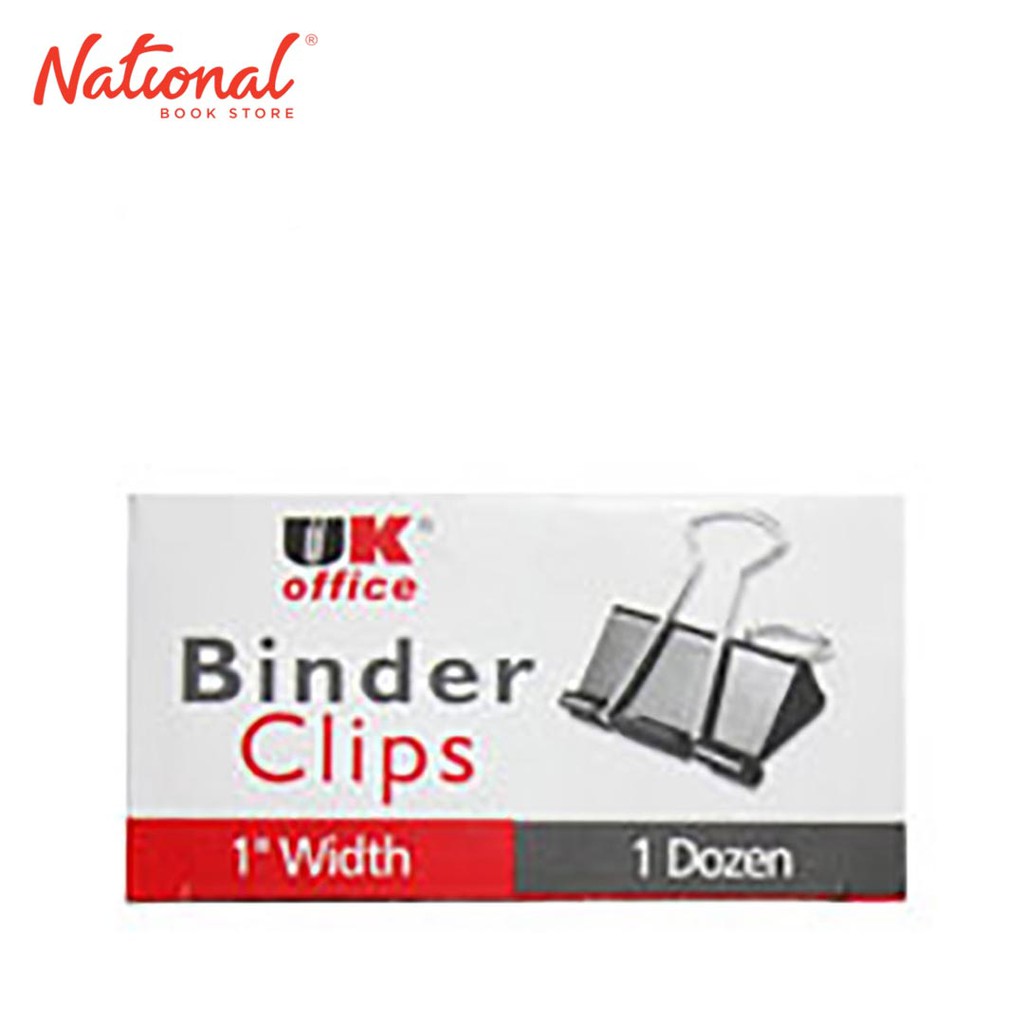 Uk Office Clip Foldback 1In 12S 25Mm Black | Shopee Philippines