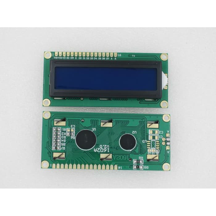 PUTIH Blue LCD Display 16x2 Character 1602 Blue Background White ...