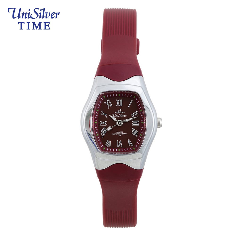 UniSilver TIME Women's Burgundy Analog Rubber Watch KW2731-2668 ...