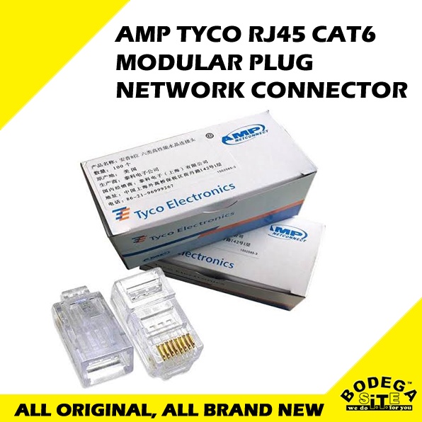 AMP TYCO RJ45 CAT6 MODULAR PLUG NETWORK CONNECTOR | Shopee Philippines