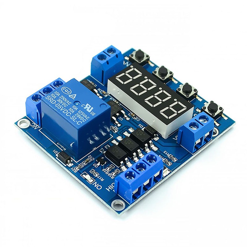 DC 6-30V 1 Channel 5V Relay Module Time Delay Relay Module Trigger OFF / ON Switch Timing Cycle ...