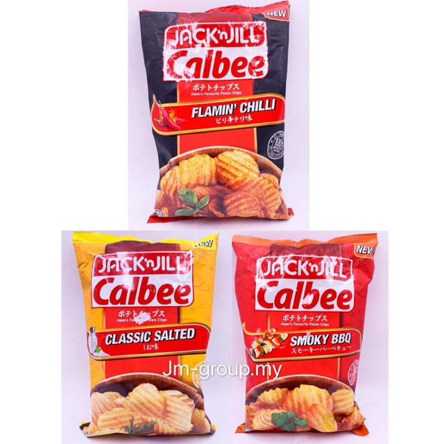 Jack n Jill Calbee Potato Chips 170G Flaming Chilli / Classic Salted ...