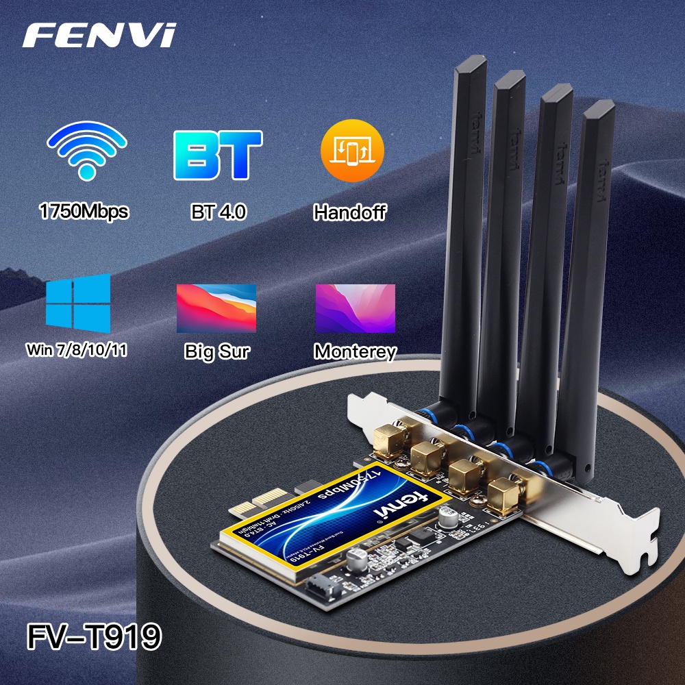 Fenvi T919 1750mbps Pcie Desktop Wifi Card Bcm94360 For Macos ...