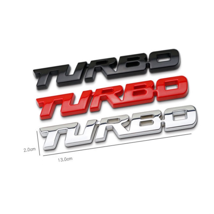 Stainless steel Turbo letter Decal to decorate car body or rear ...