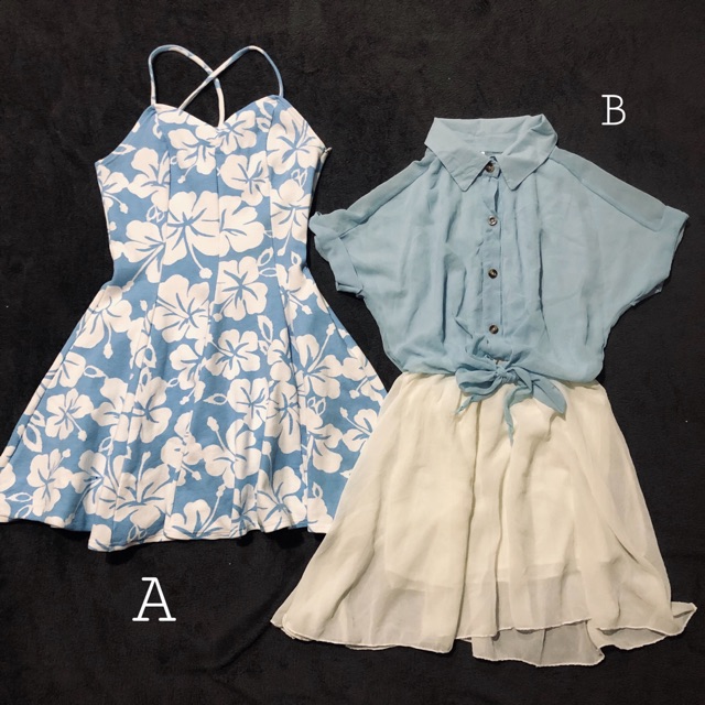 Korean Fashion Dress (Shade of Blue) | Shopee Philippines