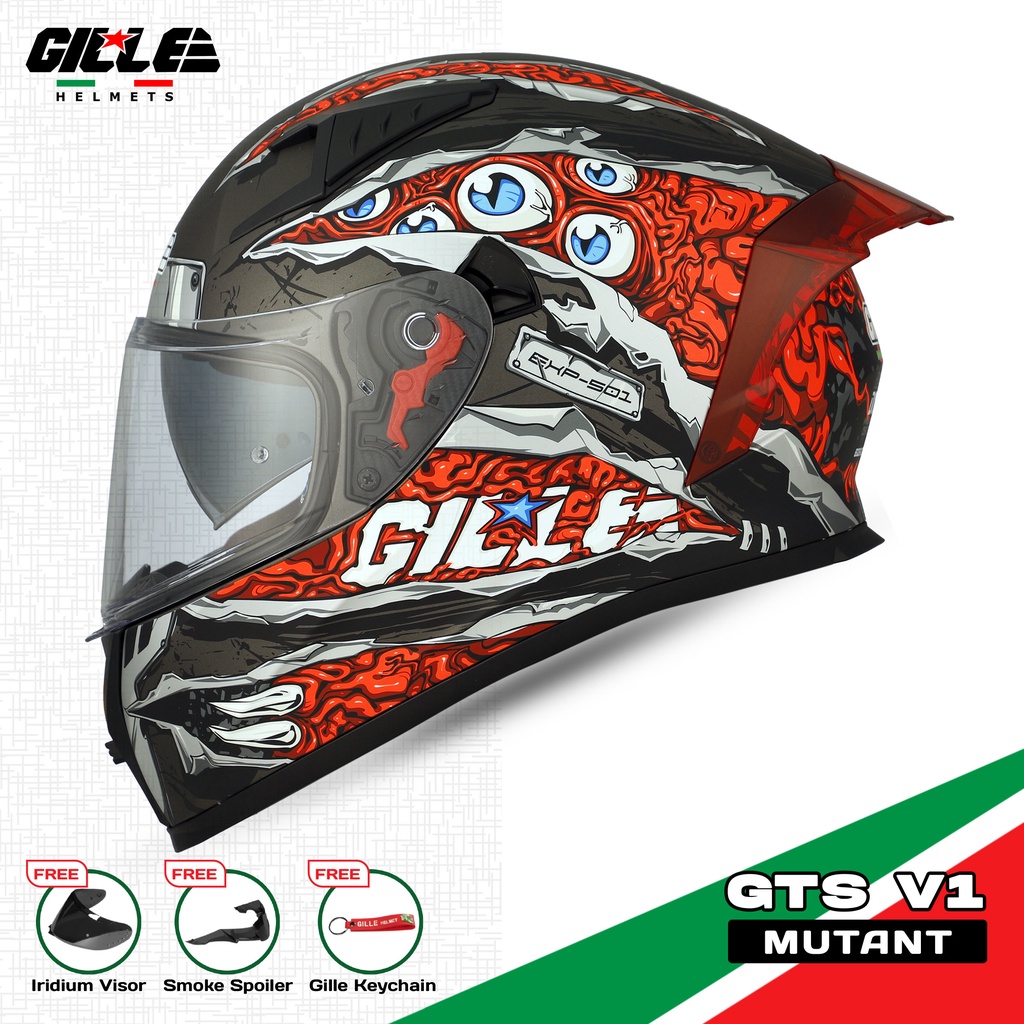 Gille Helmet 135 GTS V1 MUTANT Motorcycle Helmets Full Face Dual Visor ...