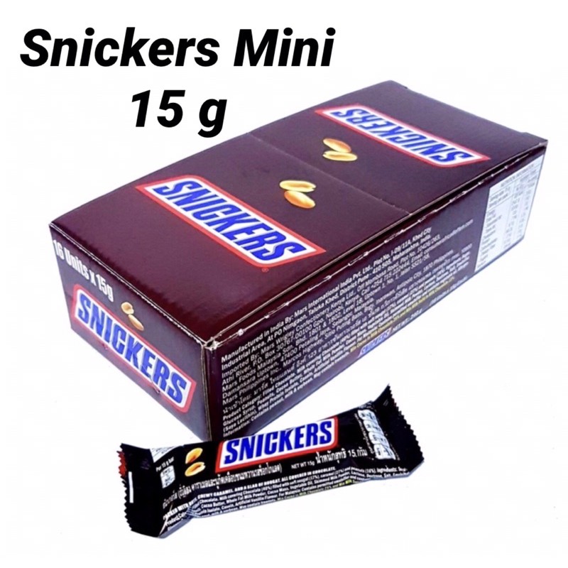 snickers mini bar sold per box 16 pcs | Shopee Philippines