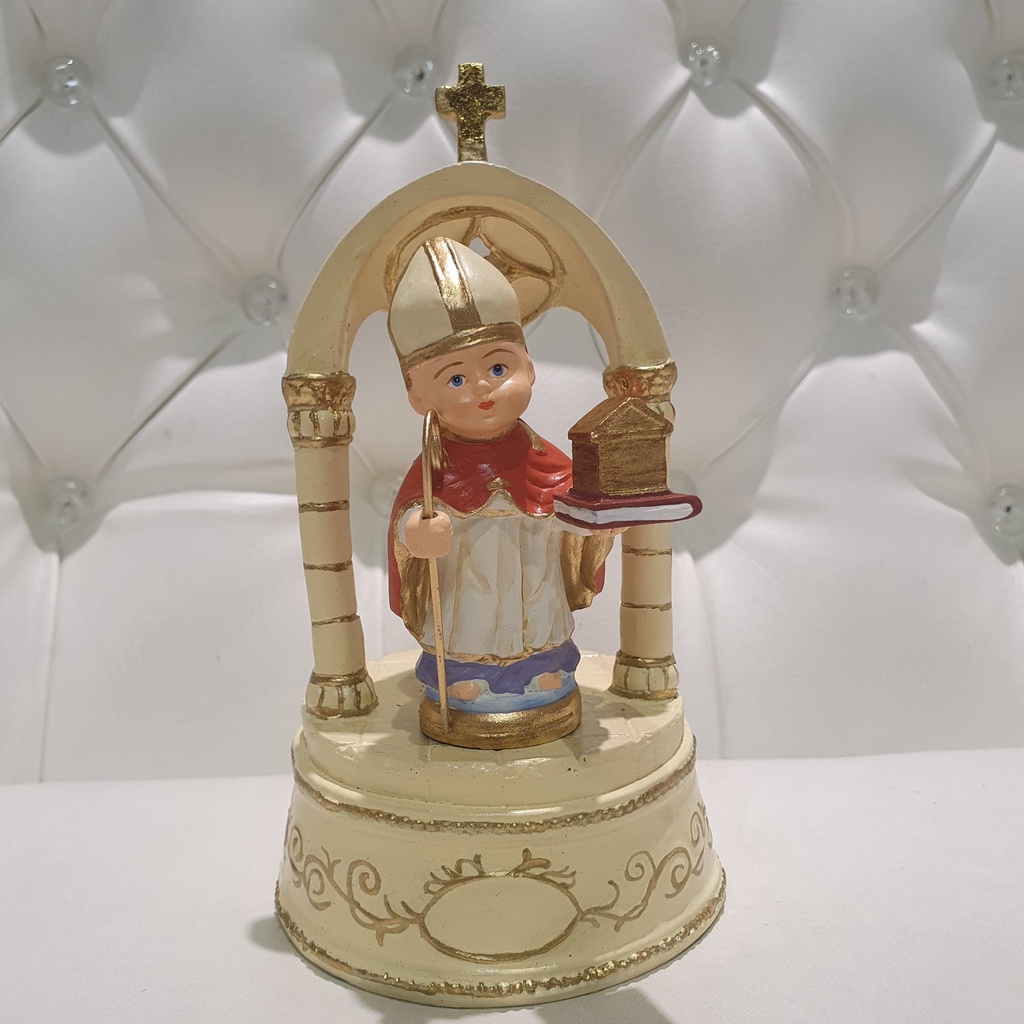 Bambini Colored Chibi Mini Saint Augustine Statue(9cm) w Retablo (19cm ...