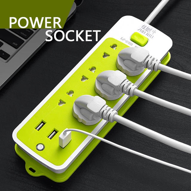 Power strip smart USB socket mobile phone charging strip with cable ...