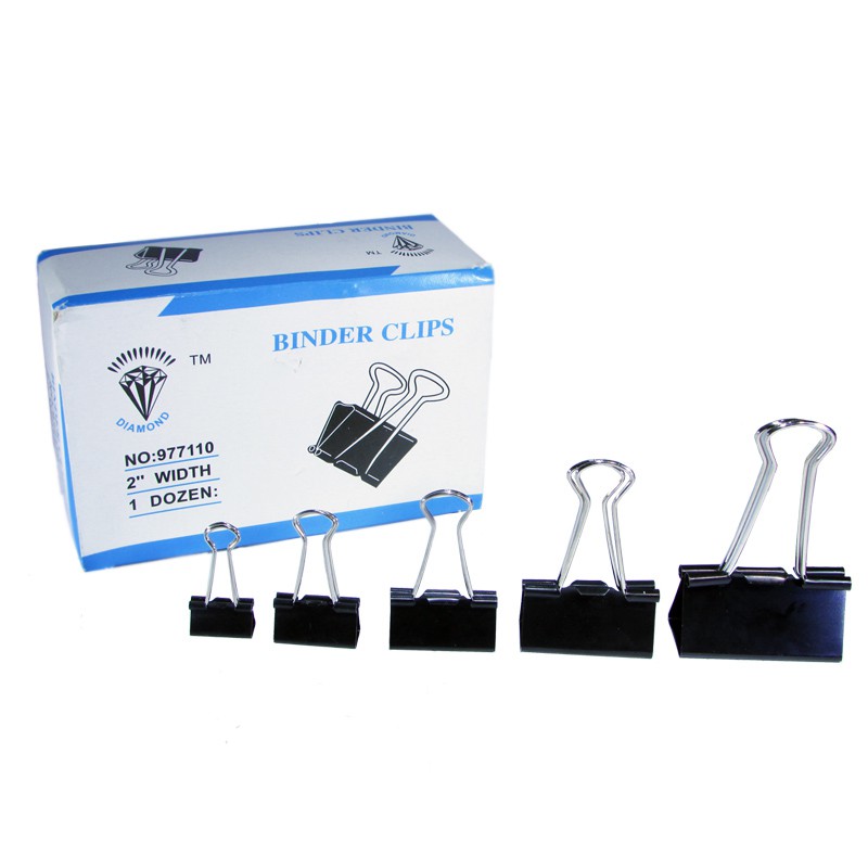 Binder Clips 12pcs 3/4", 1", 1 1/4", 1 5/8", 2" per box | Shopee ...