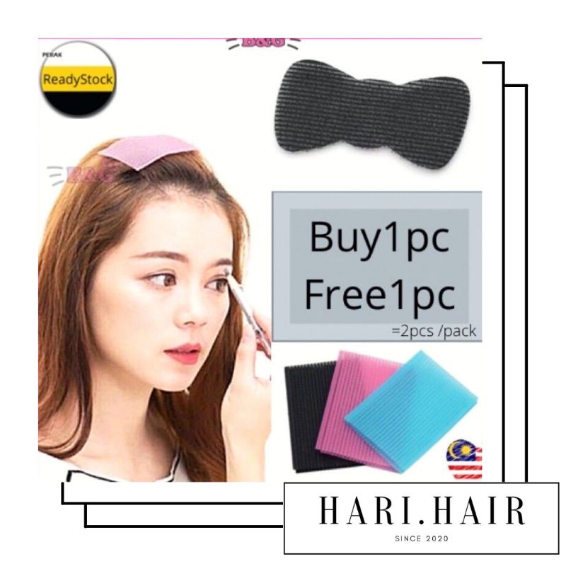 Ship24HrsPerak Nylon Magic Front Hair Fringe Stick Clip Holder pad ...