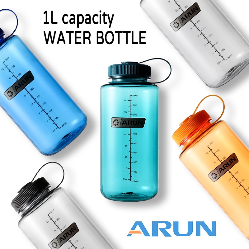 Arun Sports Water Bottle Wide Mouth 32oz (1L) 1000ML Capacity BPA Free ...