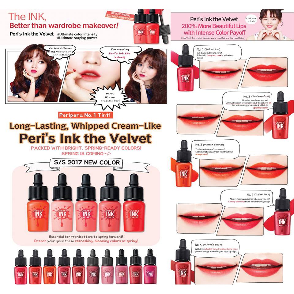 PERIPERA Peris Ink Velvet (The No.1 Korean Lip Tint) | Shopee Philippines