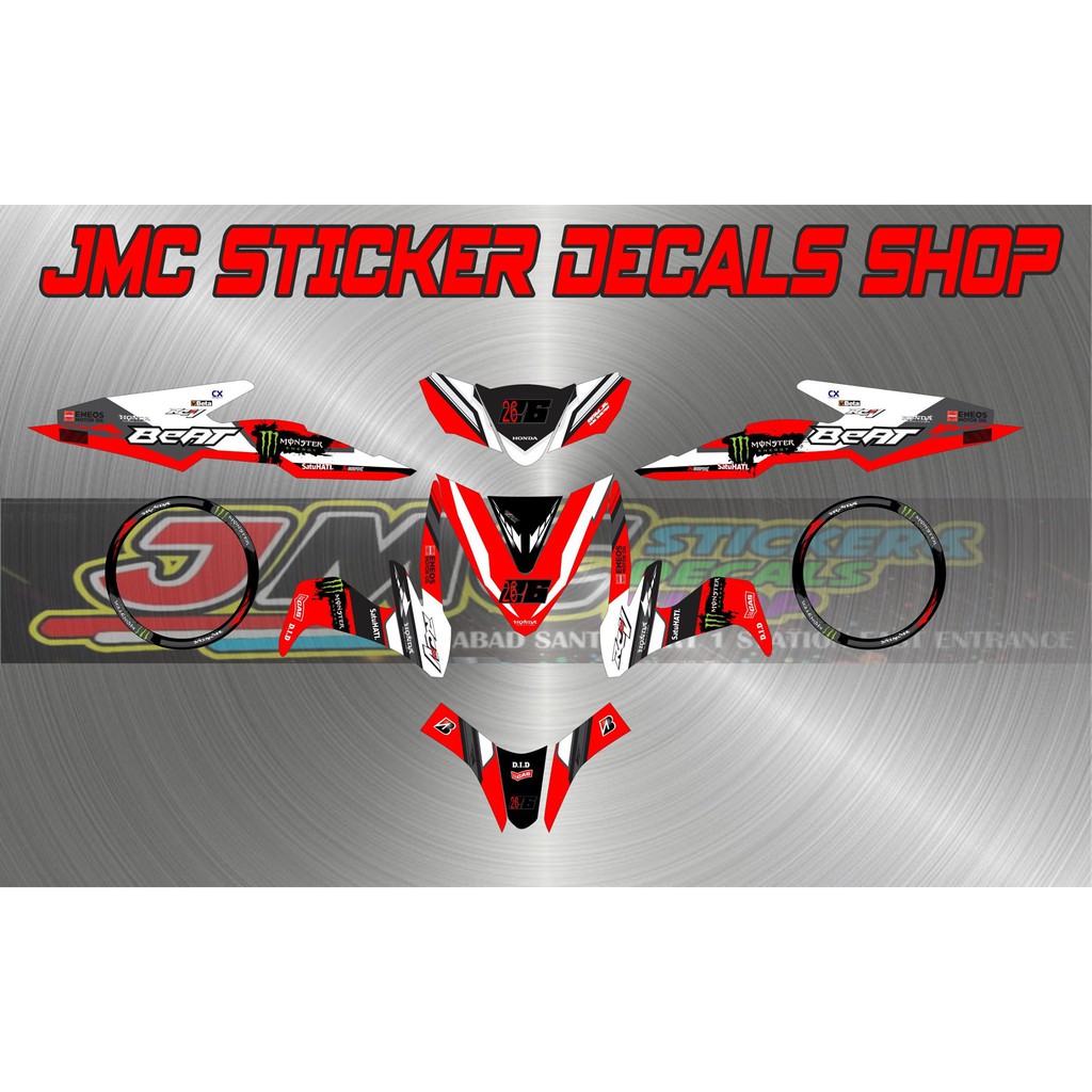 HONDA BEAT V2 FULL DECALS PRINTED LAMINATED (3RD) | Shopee Philippines