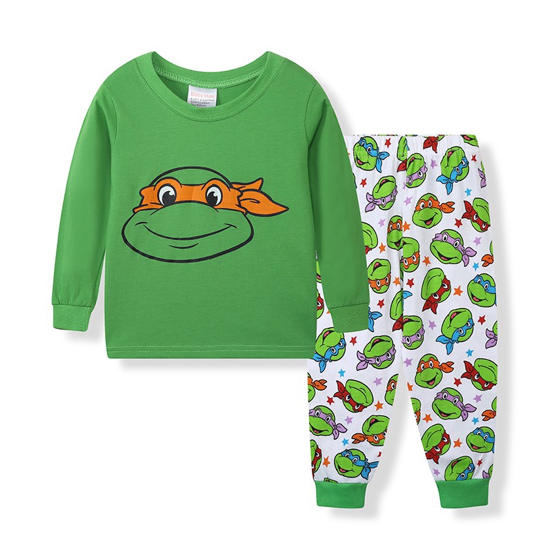 Cartoon Ninja Turtles Pajamas Boys Kids Cotton Clothes Homewear ASD1229 ...