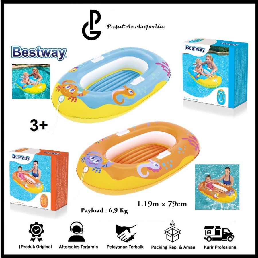 34009 Bestway Rubber Boat Children's Toy - Children's Swimming Buoy ...