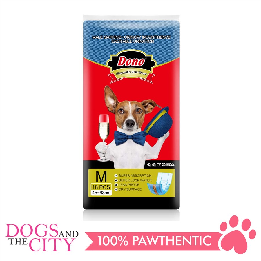 Dono Disposable Dog Diapers Male-Denim Style MEDIUM (18PCS) | Shopee ...