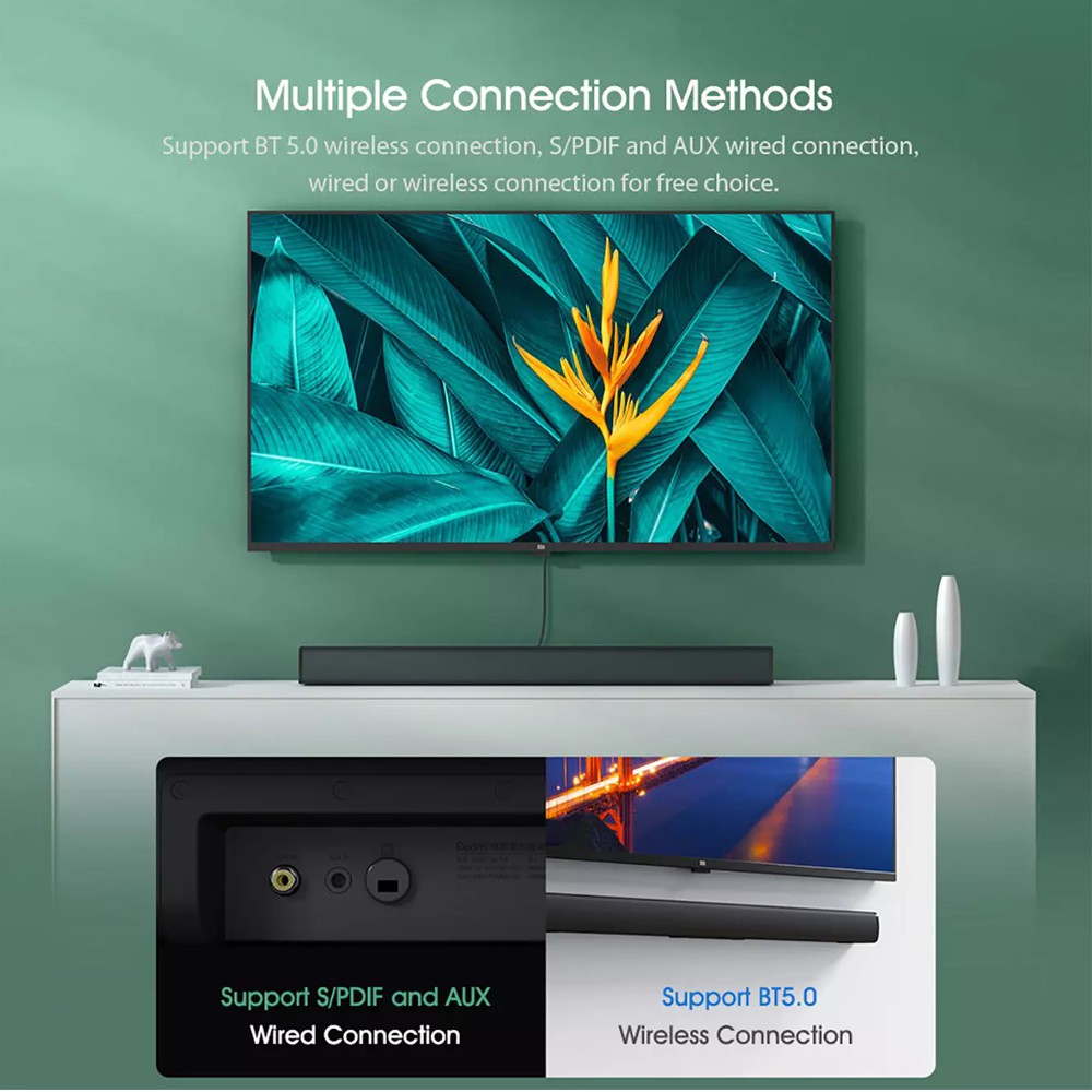 Xiaomi Redmi TV Soundbar Bluetooth 5.0, AUX 3.5mm, SPDIF Home Theater ...