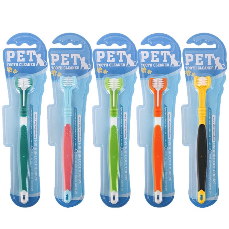Dog Toothbrush 3 Three Sided Pet Brush Tooth brush | Shopee Philippines
