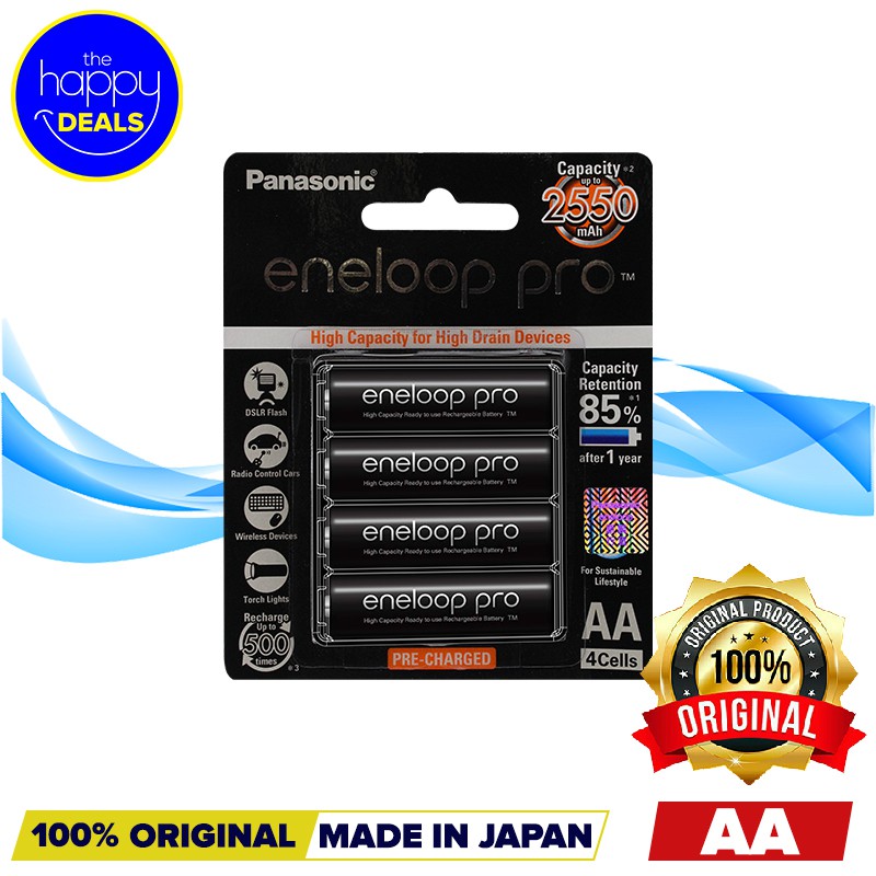 Eneloop Pro AA Rechargeable Battery 2500mAh Made in Japan 4Pcs/Pack ...