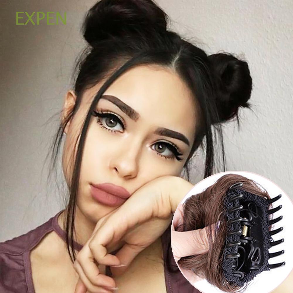 EXPEN 4 Colors Claw Hair Bun Natural Short Curly Chignon Messy Bun ...