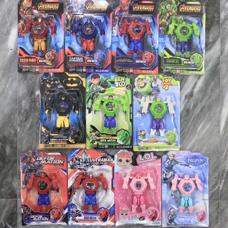 Robot Transforming Watch Toys for Kids and Toddlers Frozen LOL Ben 10 ...