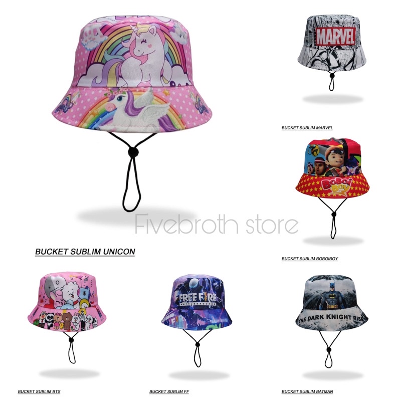 Children's Bucket Hat - Children's Bucket with Free Fire Character ...