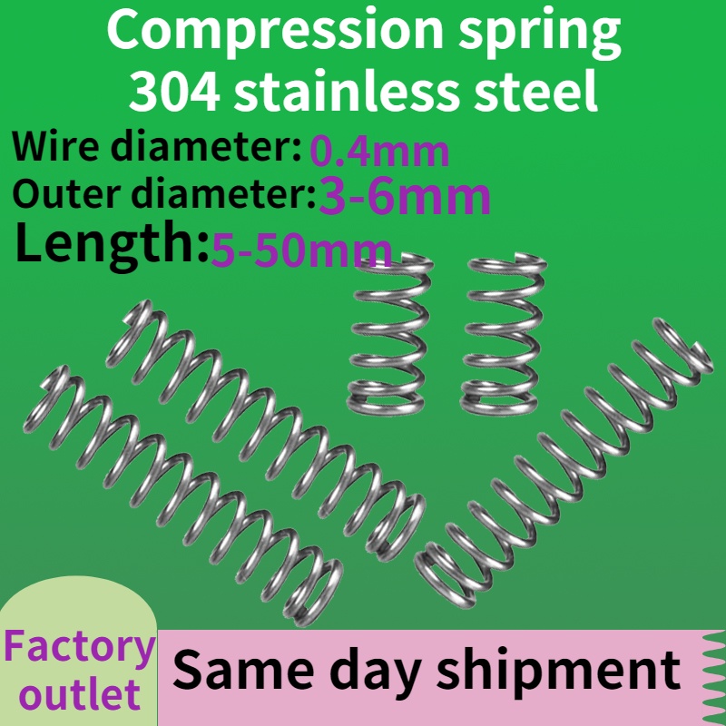Steel wire diameter 0.4mm compression spring SUS304 stainless steel ...