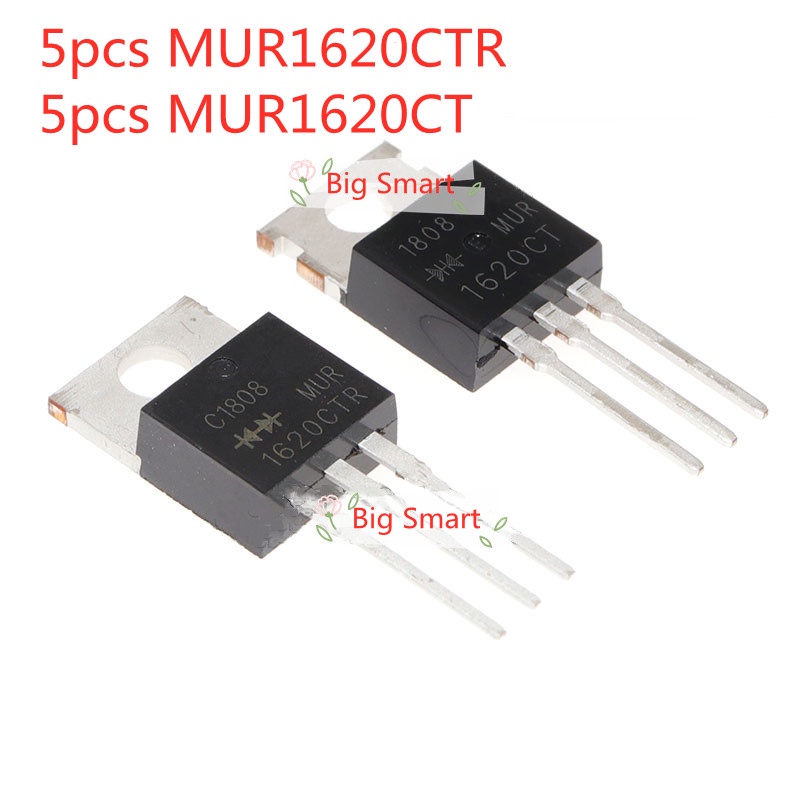 10 pcs MUR1620CTR MUR1620CT TO-220 common anode common cathode paired ...