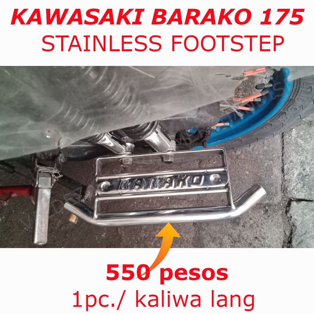 Kawasaki Barako 175 NEW LEFT SIDE Passenger Footrest, Pasahero Apakan ...
