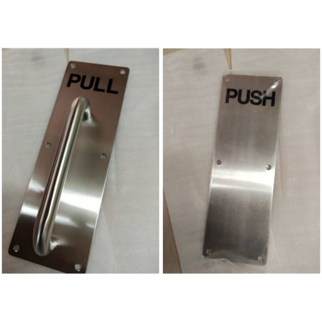 Push & Pull Handle Plate (Stainless Steel) | Shopee Philippines