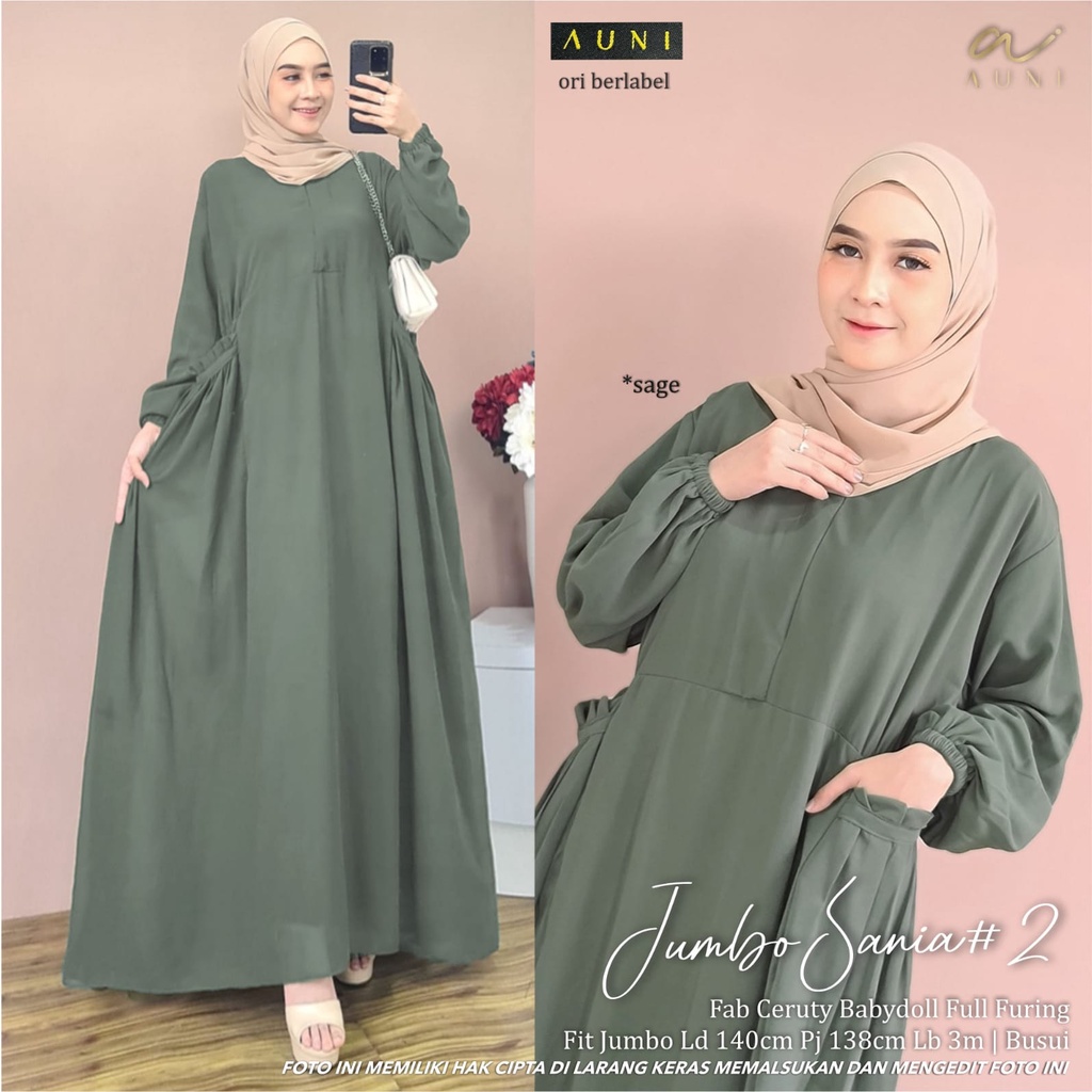 Gamis Ceruty Super Jumbo M XXXL Busui Sania 2 Maxy Matt Ceruty Import ...