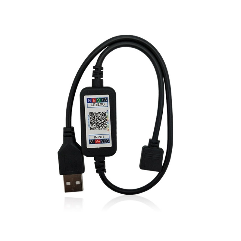 DC 5V-24V LED USB RGB Controller 12V 4Pin Wireless Music Bluetooth ...